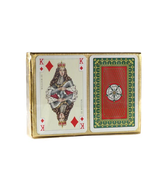Tudor Rose Patience Playing Cards Set (gold box)