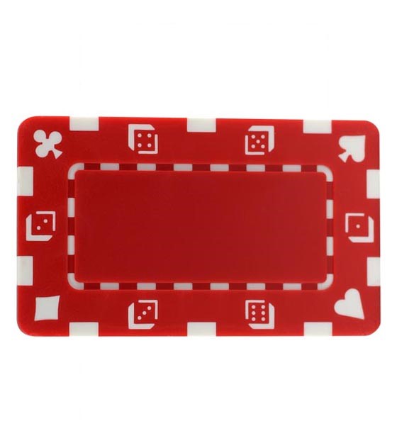 Rectangle Poker Chip with Card Symbols